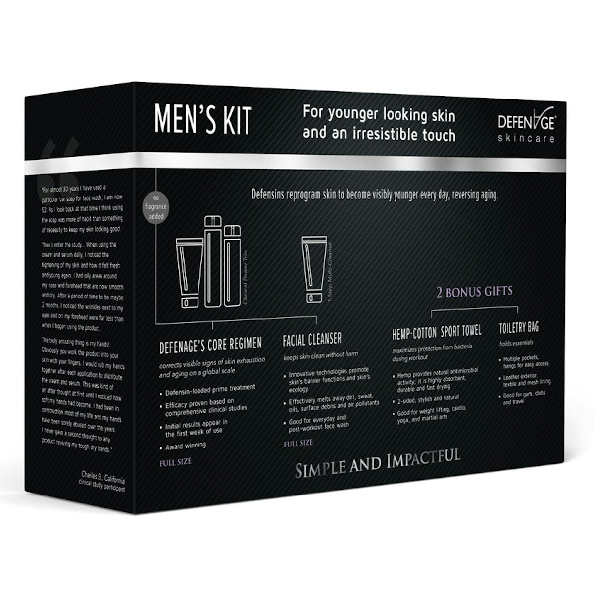 DefenAge's Men's Kit From: DefenAge / Progenitor Biologics, LLC | Skin Inc.