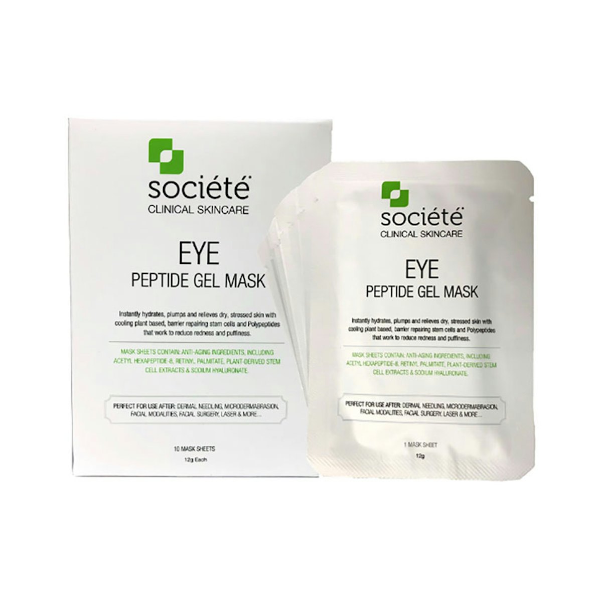 Societe Clinical Skincare's Eye Peptide Gel Mask From: Societe Clinical ...